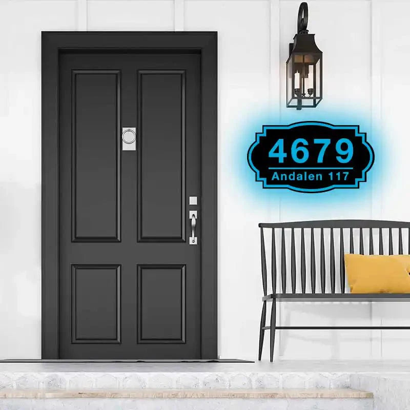 Custom Shape Illuminated Address Plaques - Personalized Home Address ...