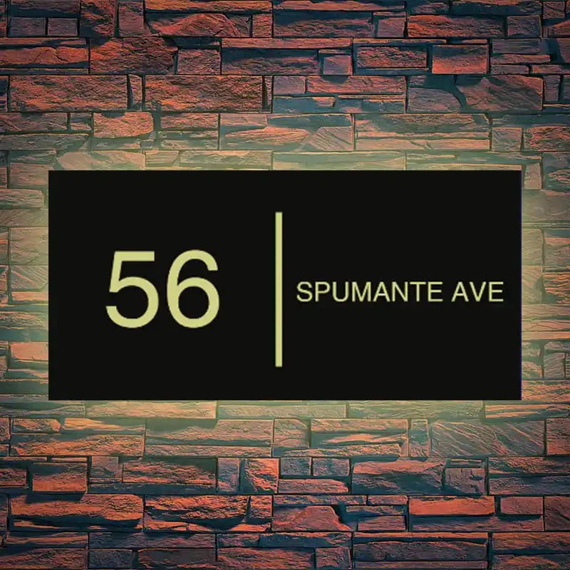 Horizontal Reflective Address Plaques with Lighted Numbers ...