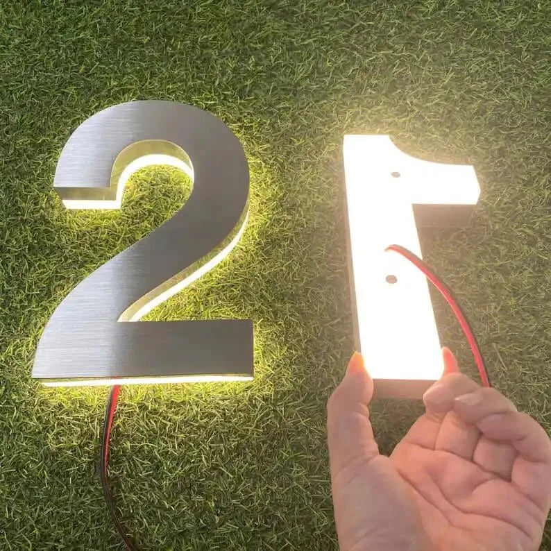 Illuminated Address Signs for Modern Homes | Customizable Design ...