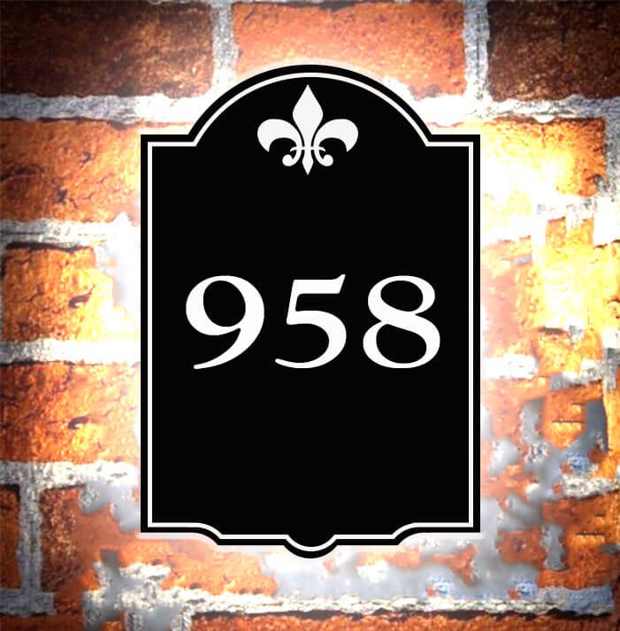 Custom Shape Illuminated Address Plaques - Personalized Home Address ...