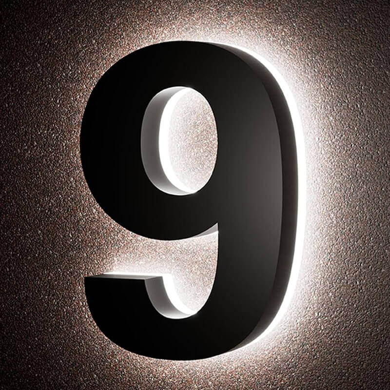 Custom IP65 Waterproof LED Lighted Numbers Signs Painted Color ...