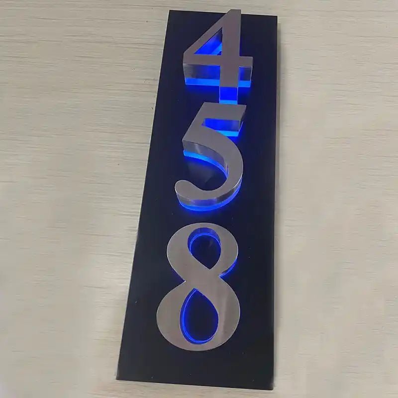 Custom House Number Panel - Pre-Mounted for Easy Installation ...