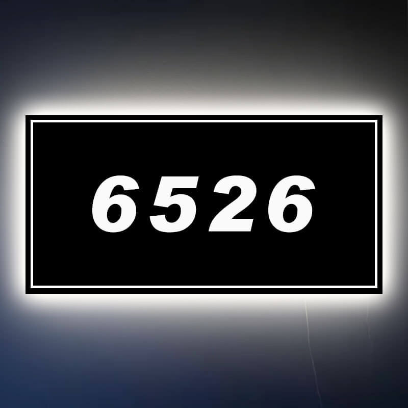 Lighted Sign for House Numbers - Outdoor Lighted Plaque ...