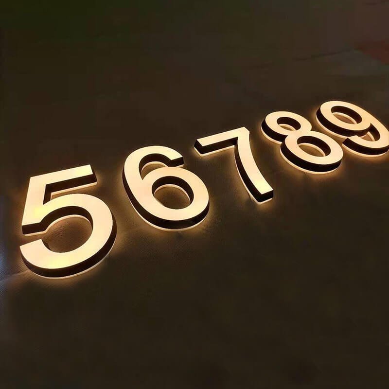 Light up House Number Sign - Solar Lighted Address Sign ...
