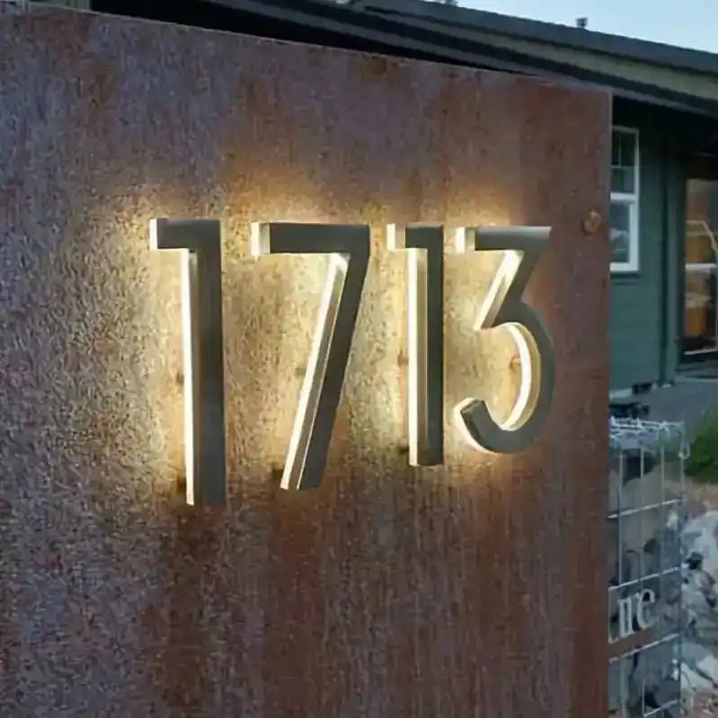 Outdoor Lighted House Numbers CGC Solar Outdoor Outside Security LED