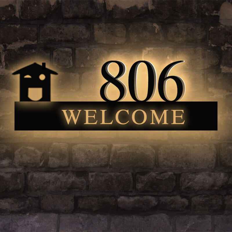 Business Address Sign - Durable Metal Plaque for Storefronts ...