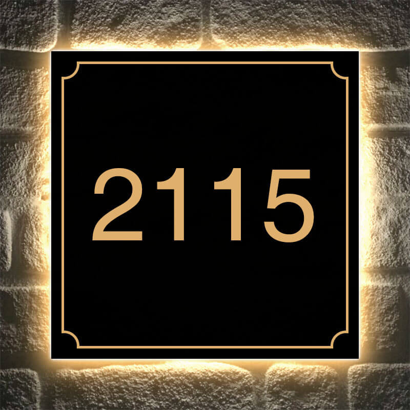 Personalized Square Plaques - Illuminated Address Sign ...