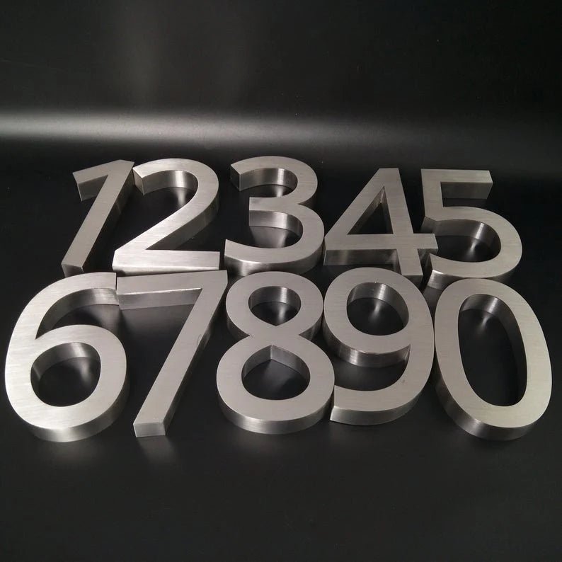 Stainless Steel Address Sign – Laser Cut Outdoor – LitHouseNumberSigns