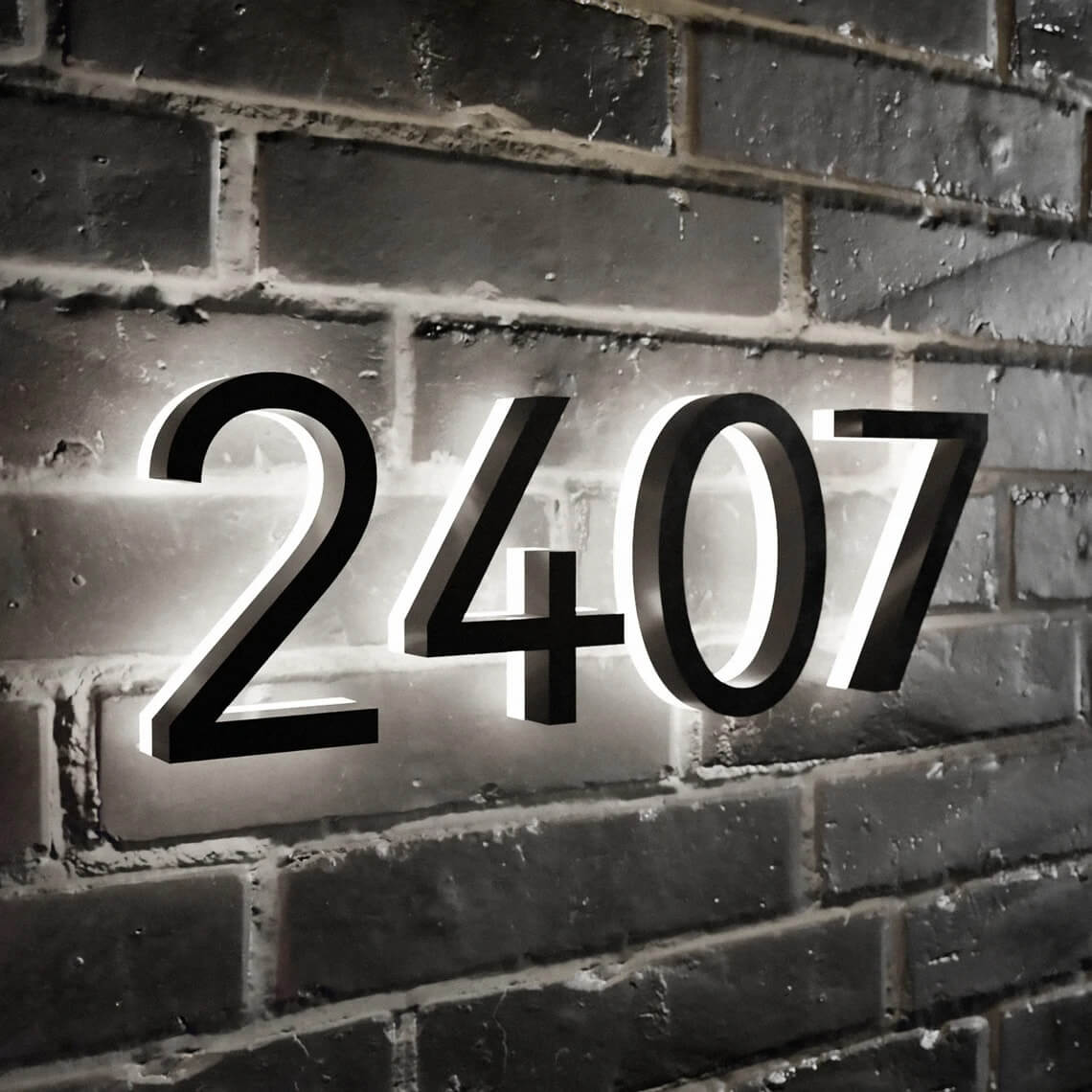 Backlit house numbers - Illuminated house signs - LED address sign ...