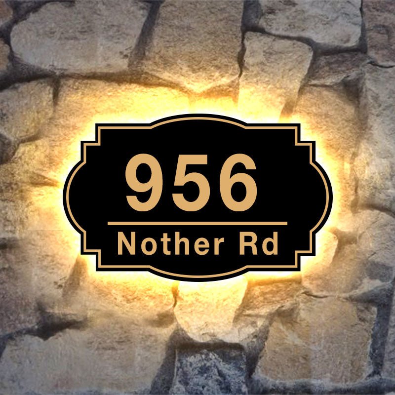 Light Up Address Sign for House - Light Post with Address Sign ...