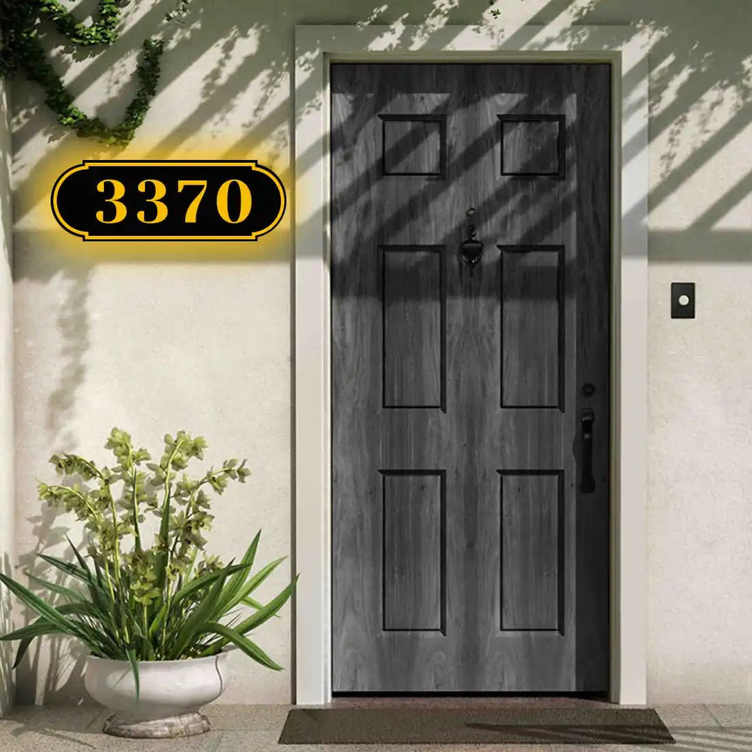 Solar Illuminated House Number Signs - Light Up Address Sign ...