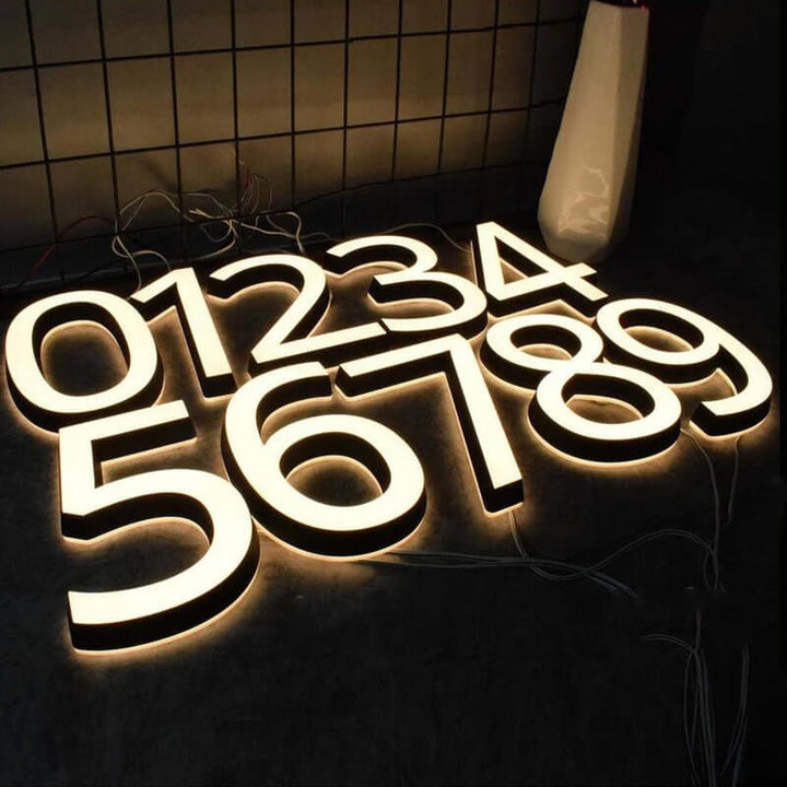 Solar LED House Numbers | Weatherproof Illuminated Address Signs ...